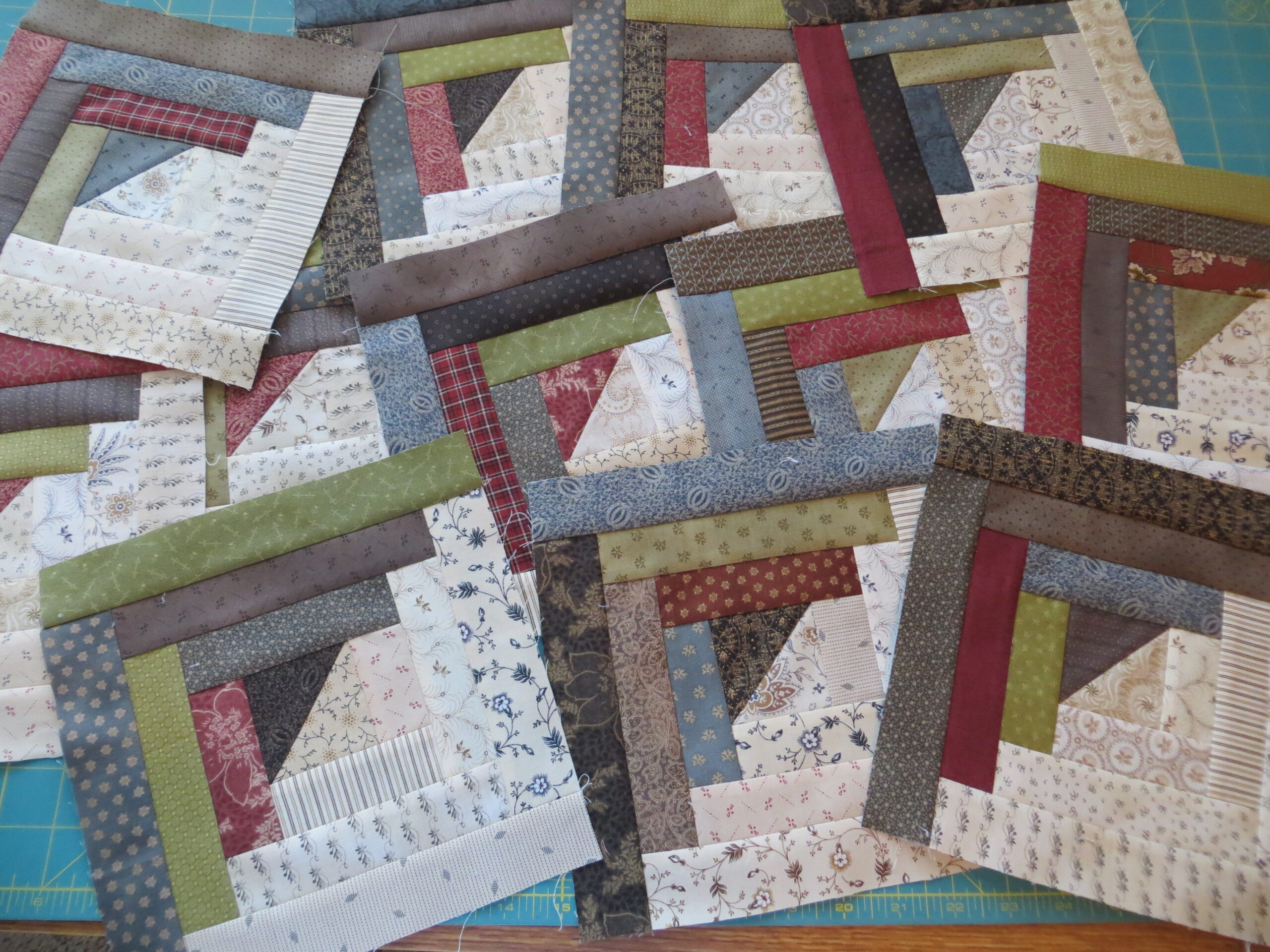 Log Cabin Blocks for Raise the Roof - Sister’s Choice Quilts