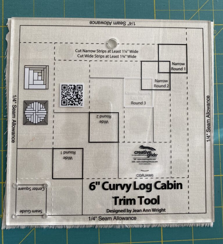 Curvy Log Cabin Block and Ruler - Sister’s Choice Quilts